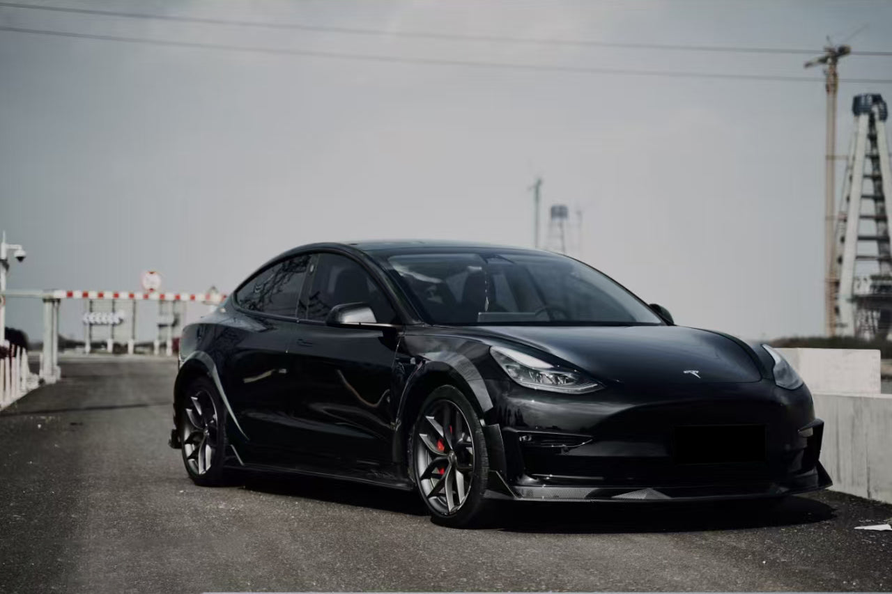 2017-2023 Tesla Pre Model 3 Turbo Style Carbon Fiber & pattern Look Wi ...