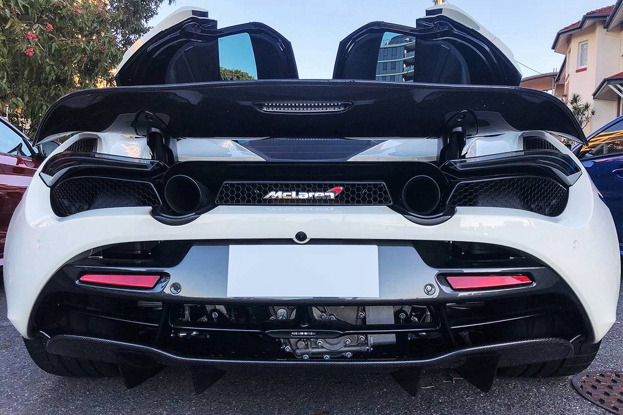 2017-2022 McLaren 720S OEM Style Carbon Fiber Rear Bumper Center Valan ...