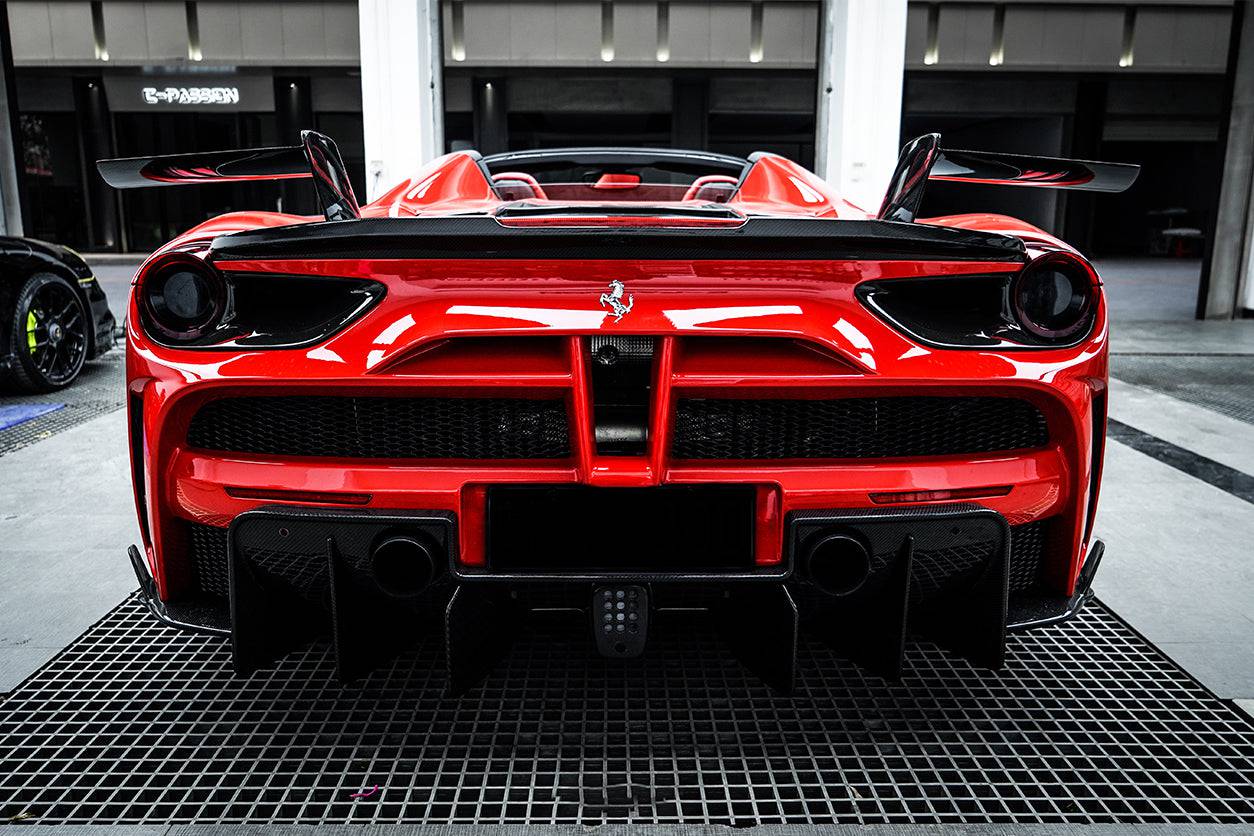 2015-2019 Ferrari 488 GTB/Spyder MSY Style Part Carbon Fiber Rear Bump ...