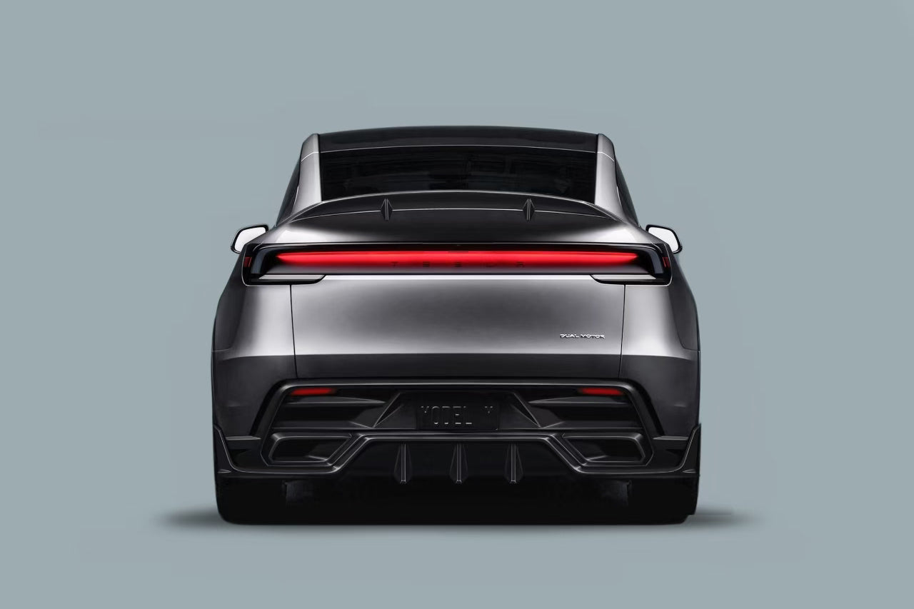 2025-UP Tesla Model Y Refresh OX Style Autoclave Carbon Fiber Rear Dif ...