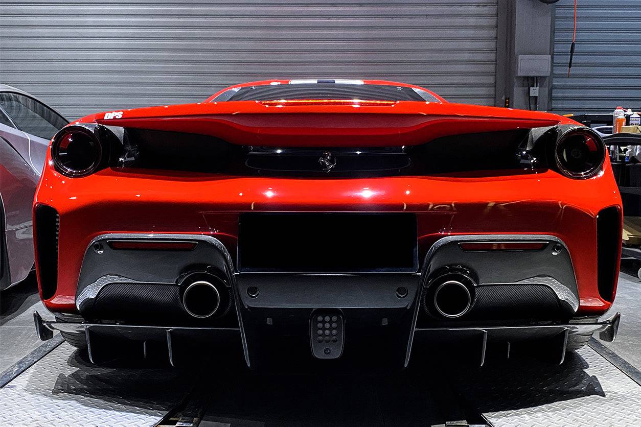 2018-2020 Ferrari 488 Pista OEM Style Part Carbon Fiber Rear Bumper ...