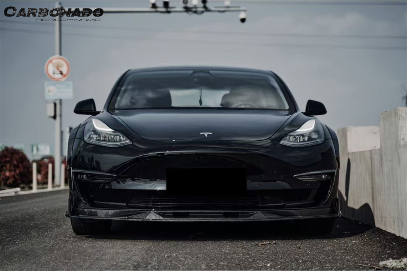 2017-2023 Tesla Pre Model 3 Turbo Style Carbon Fiber & pattern Look Wi ...