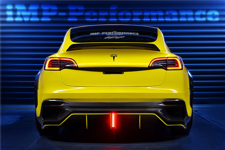 2017-2020 Tesla Model 3 IMP Performance Partial Carbon Fiber Rear Bump ...