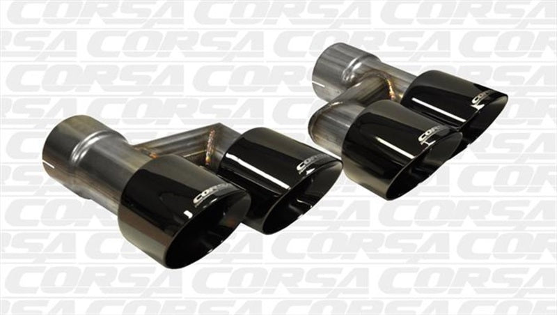 Corsa 2015-2017 Ford Mustang GT 5.0 Black Quad Tips Kit – EUDM Autosports